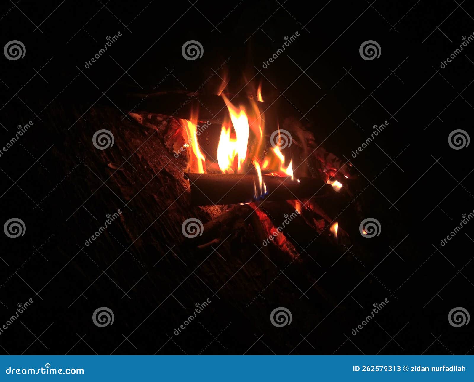 Fire in the night stock image. Image of event, screenshot - 262579313