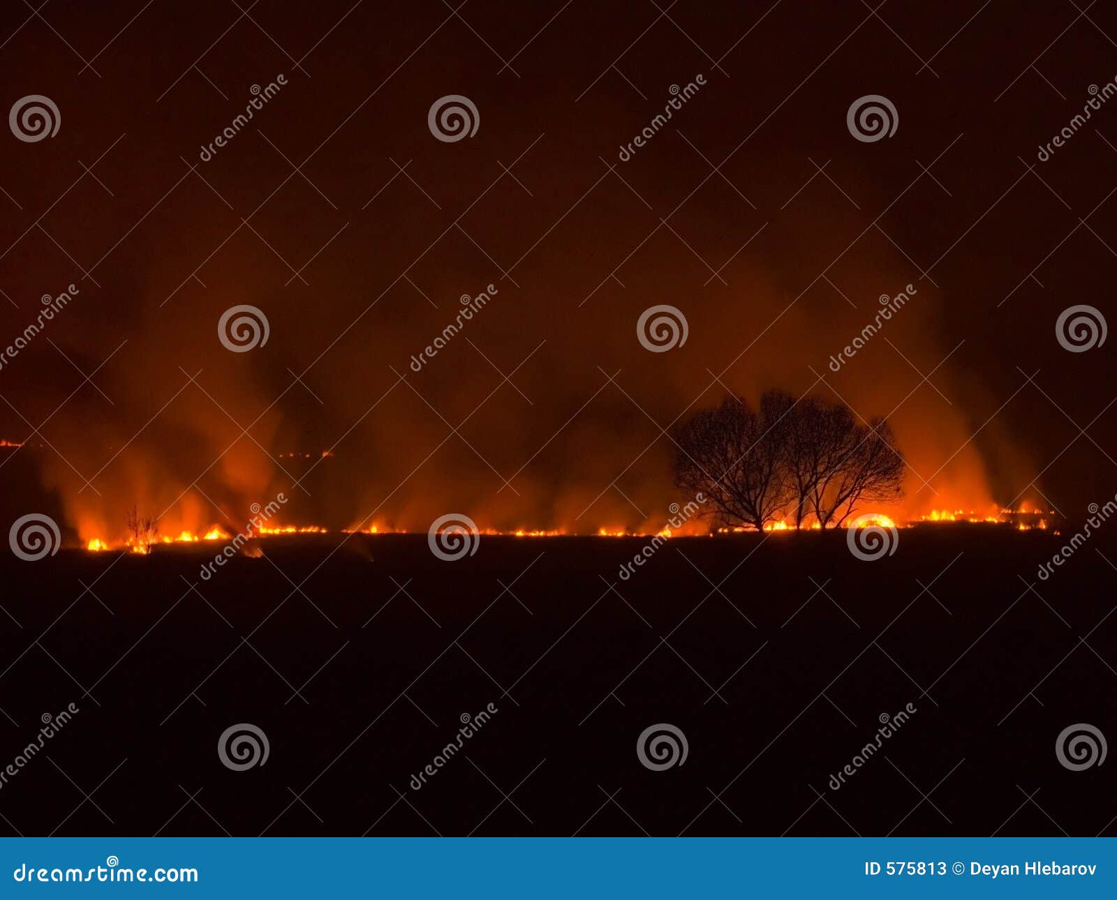 Fire in the night stock image. Image of conflagration, smoke - 575813