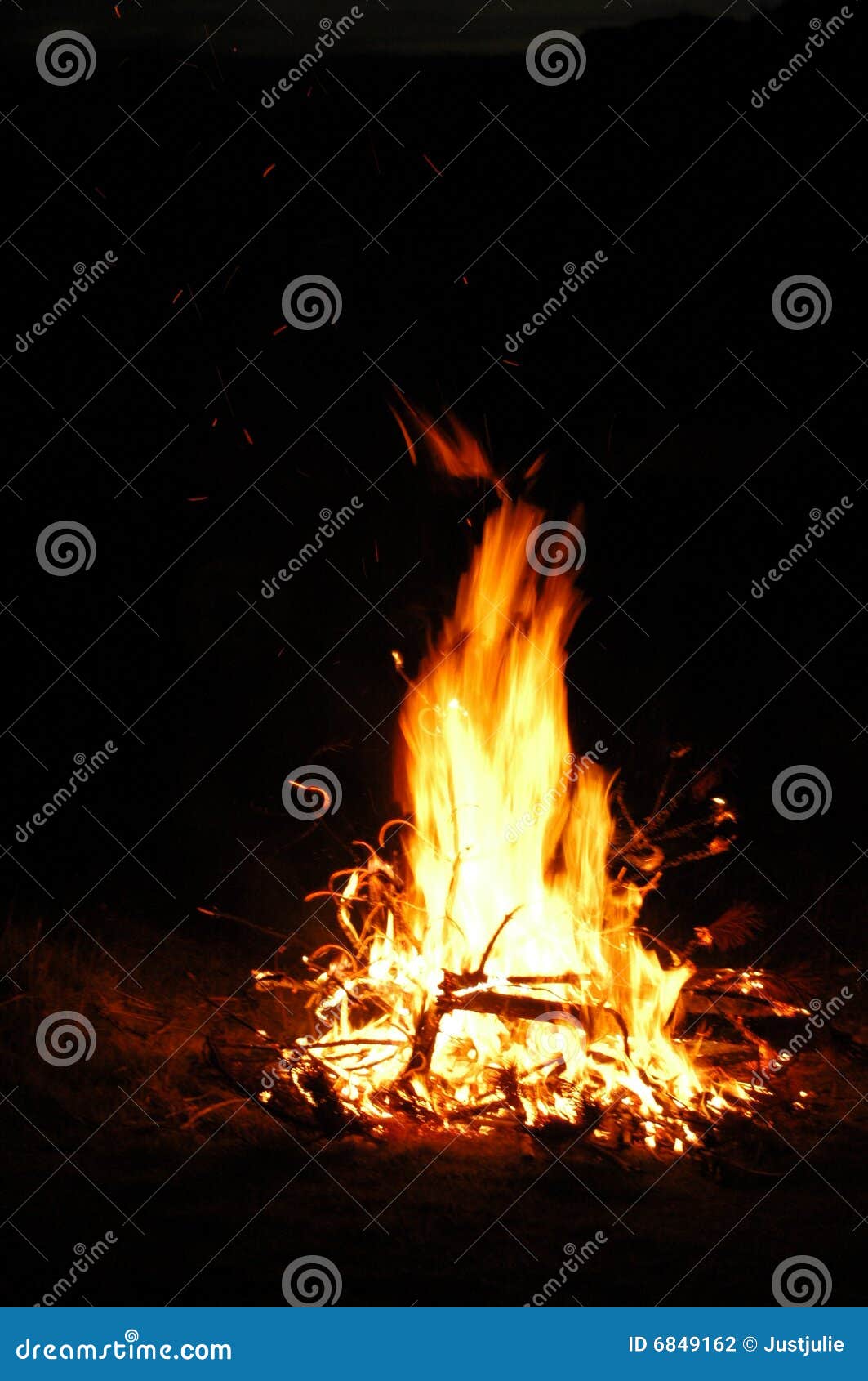 Fire at night stock photo. Image of flames, dancing, flicker - 6849162