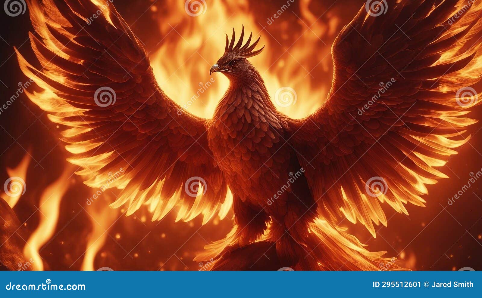 Fire in the Night _A Phoenix on Fire that Glows with Beauty and Majesty ...