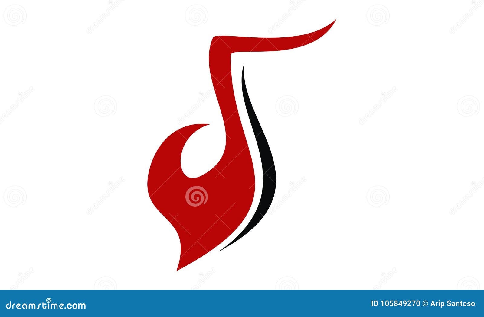Fire Note Music stock vector. Illustration of note, bright - 105849270