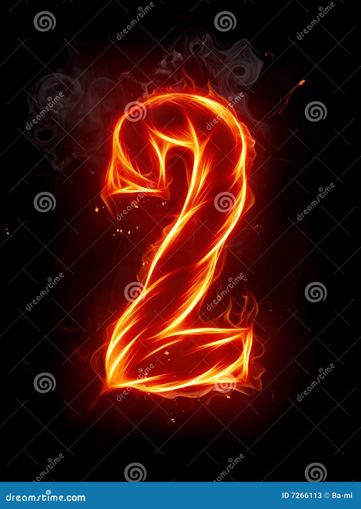Fire number stock illustration. Illustration of smoke - 7266113