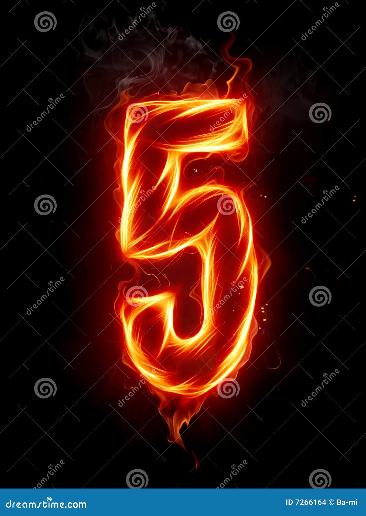 Fire number stock illustration. Illustration of ignite - 7266164