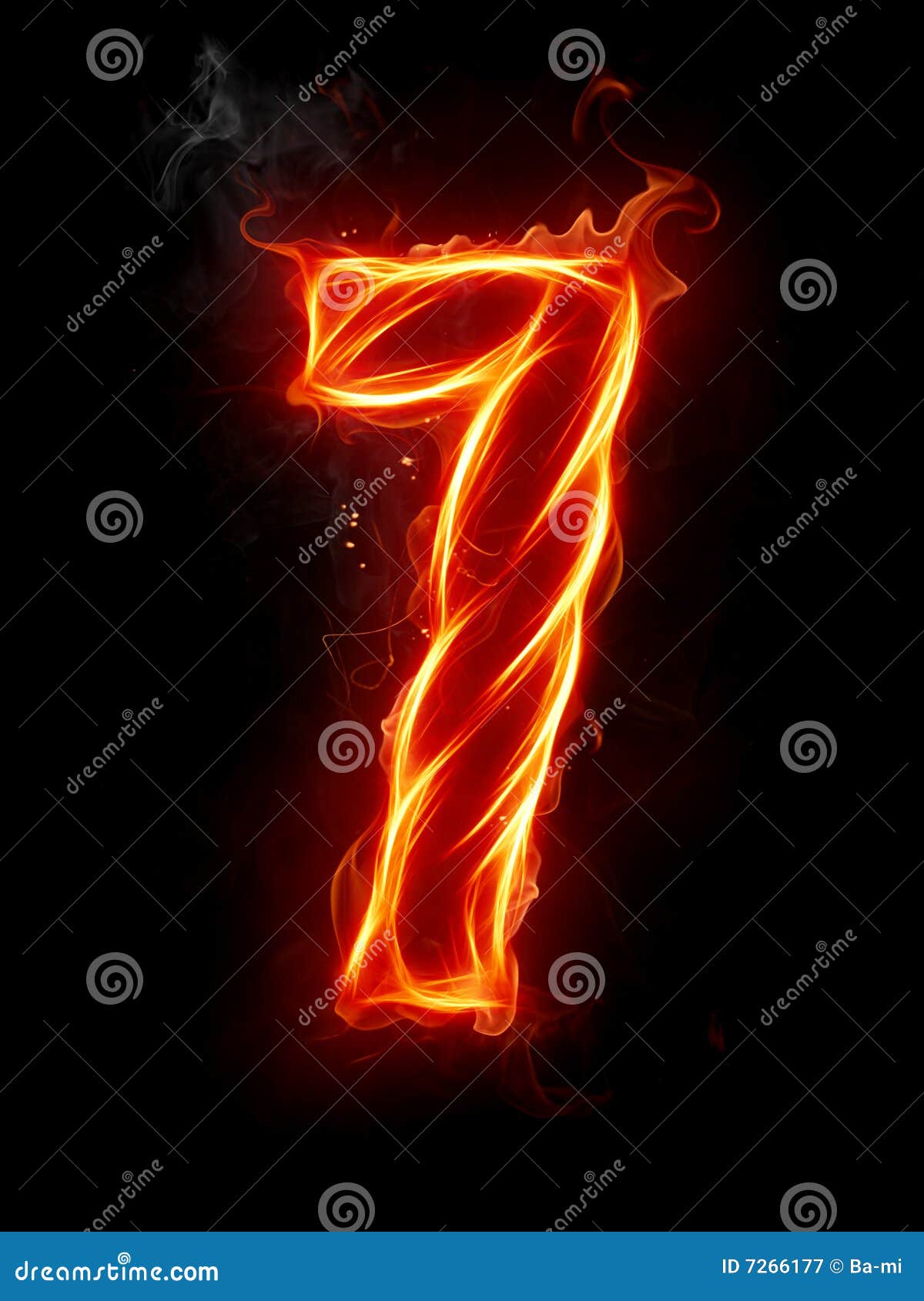 Fire number stock illustration. Illustration of isolated - 7266177
