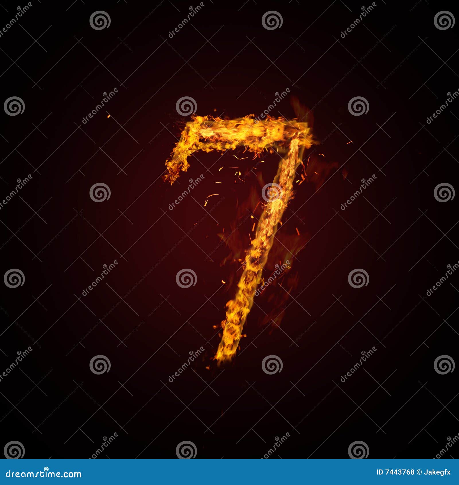 Fire Number 5 Five Of Burning Flame Royalty-Free Stock Photo ...