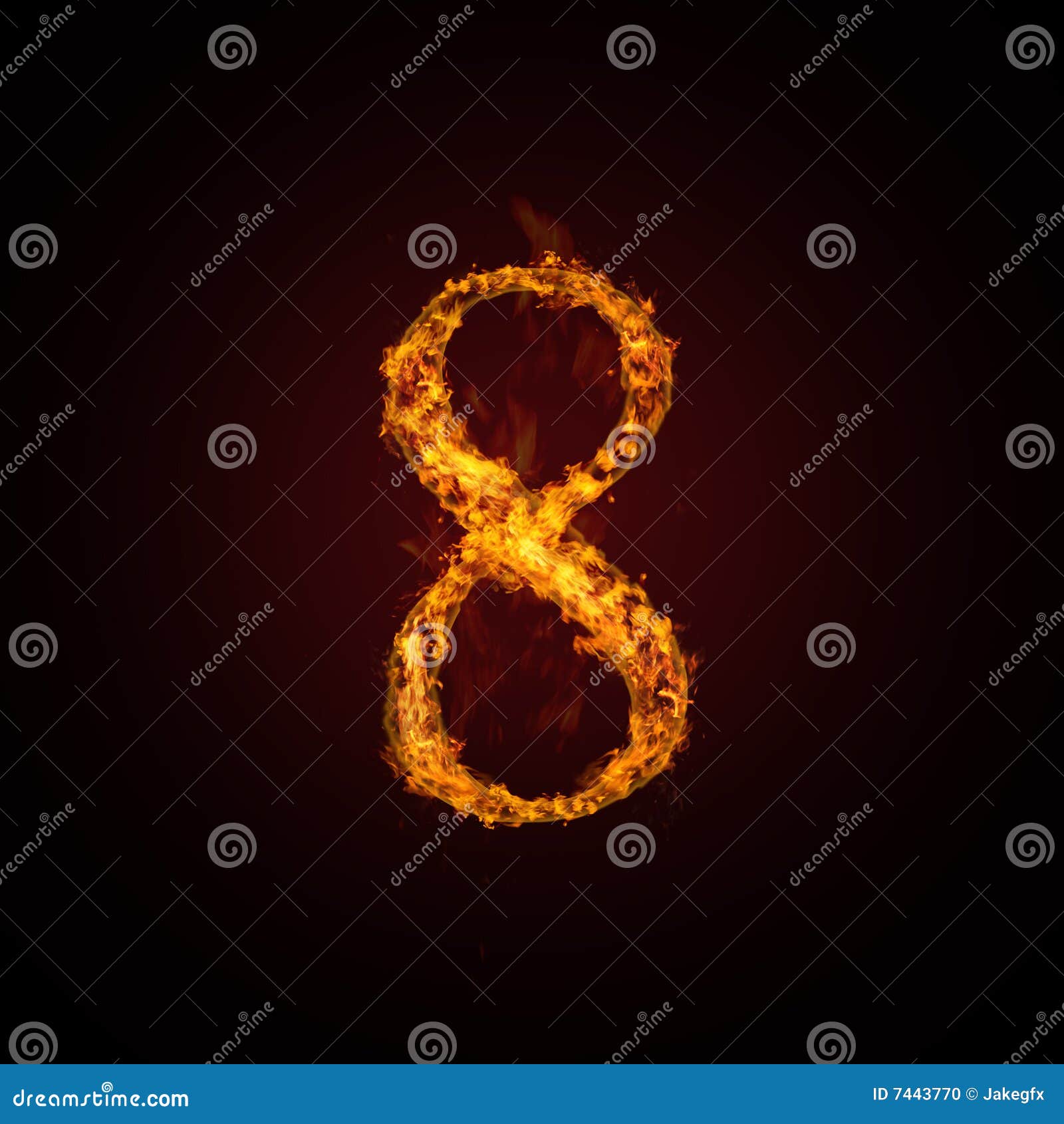 Fire Number 5 Five Of Burning Flame Royalty-Free Stock Photo ...