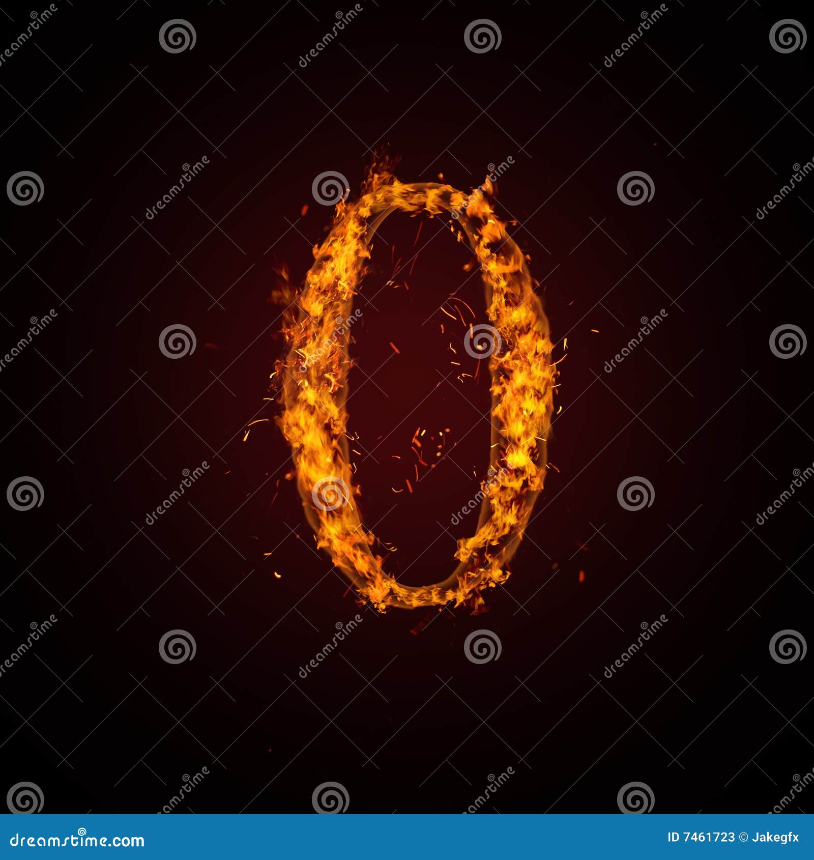 Fire Number 5 Five Of Burning Flame Royalty-Free Stock Photo ...