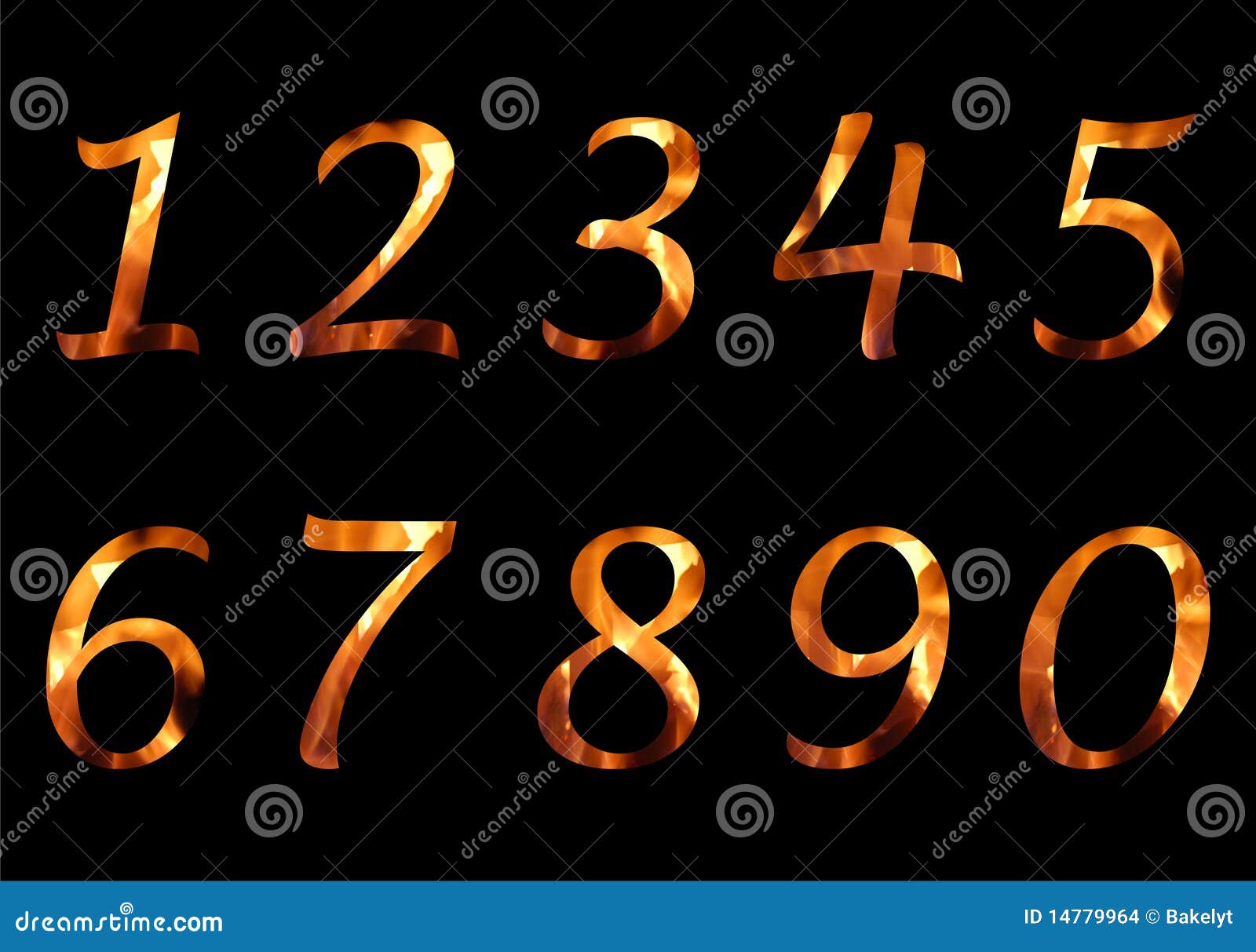 Fire numbers stock illustration. Illustration of numeral - 14779964
