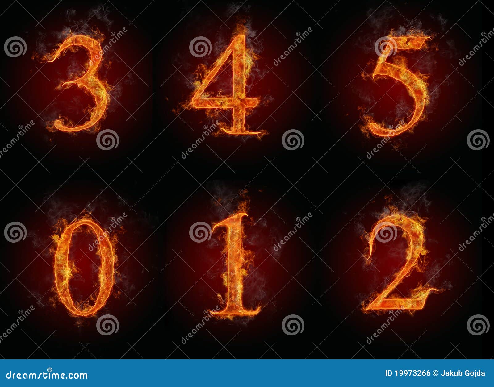 Fire numbers stock illustration. Illustration of burn - 19973266