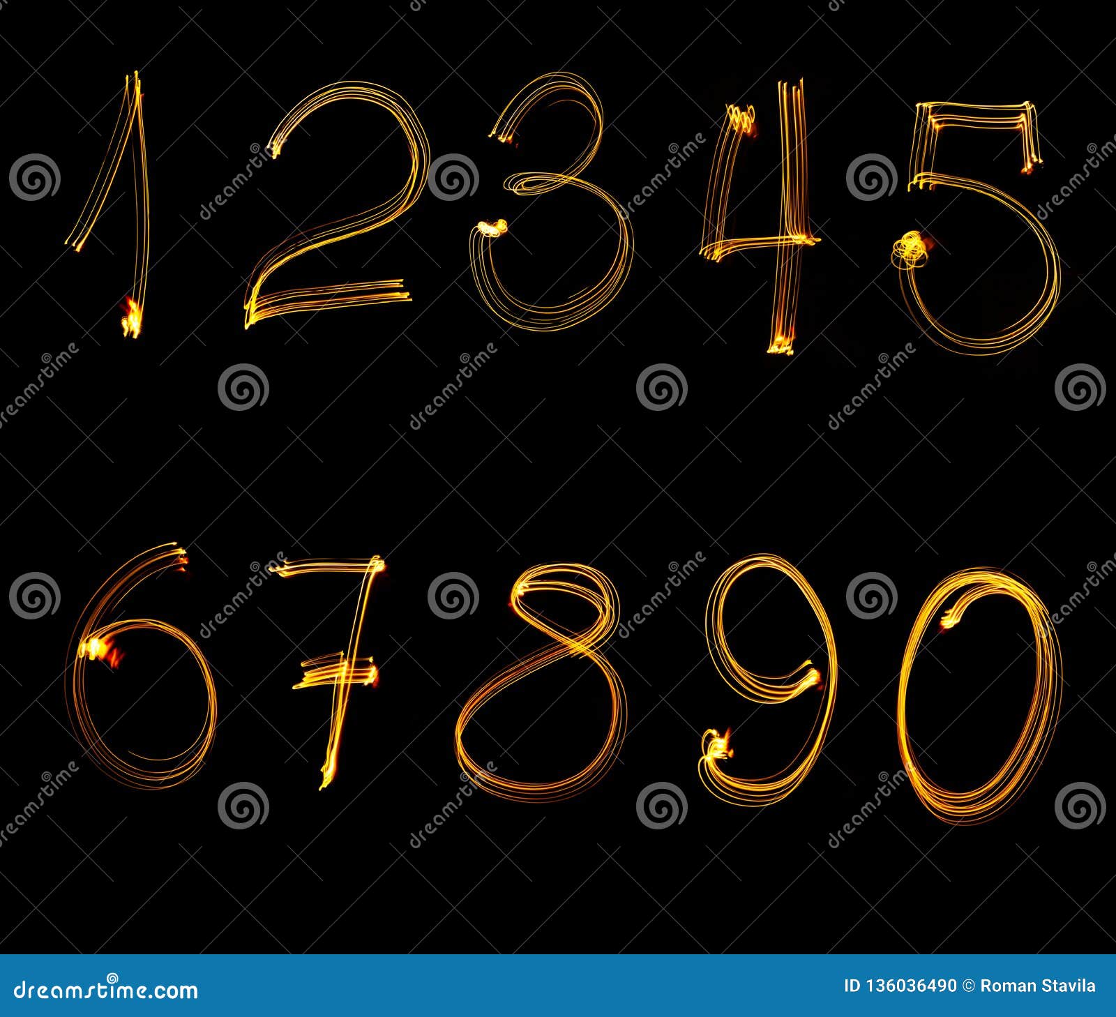 Fire Numbers Royalty-Free Stock Photography | CartoonDealer.com #74660567