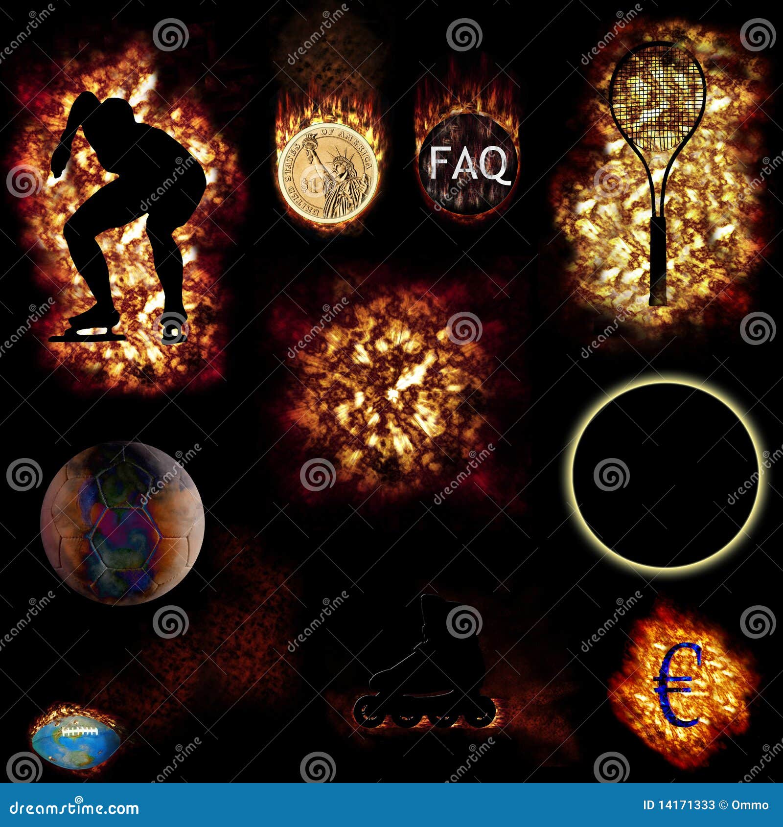 Fire Objects Stock Photos - Image: 14171333