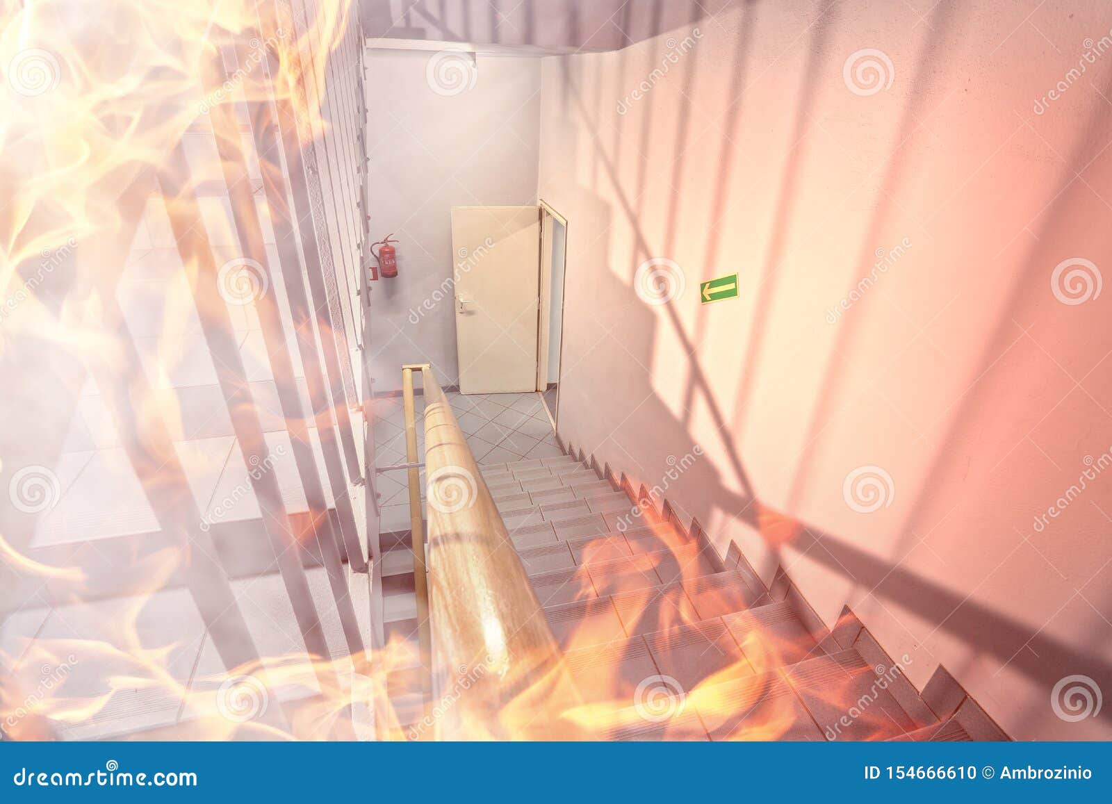 Fire in the Office Building Stock Photo - Image of guard, emergency ...