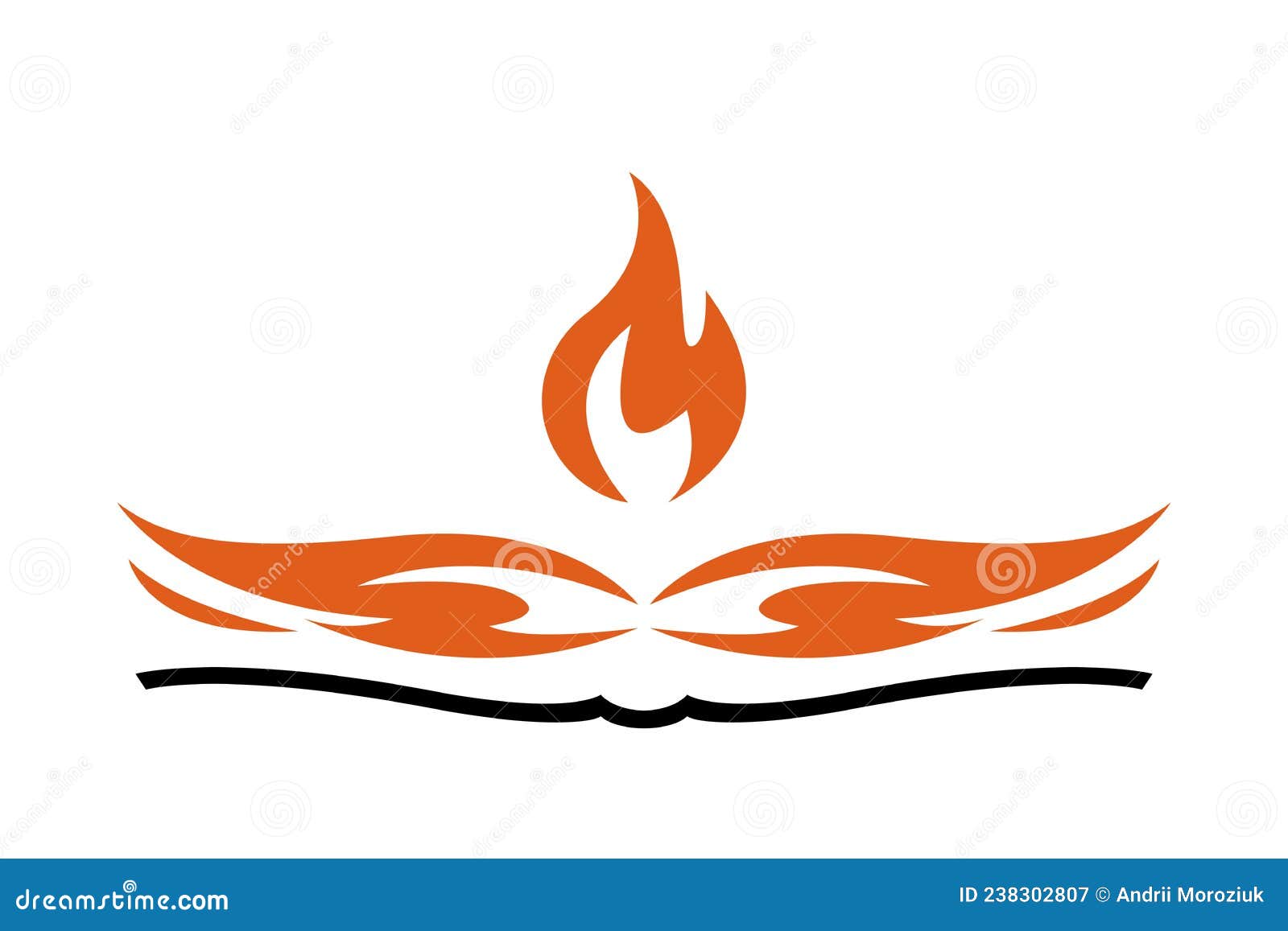 Fire and Open Book Icon. Success Concept, Ideas Stock Illustration ...