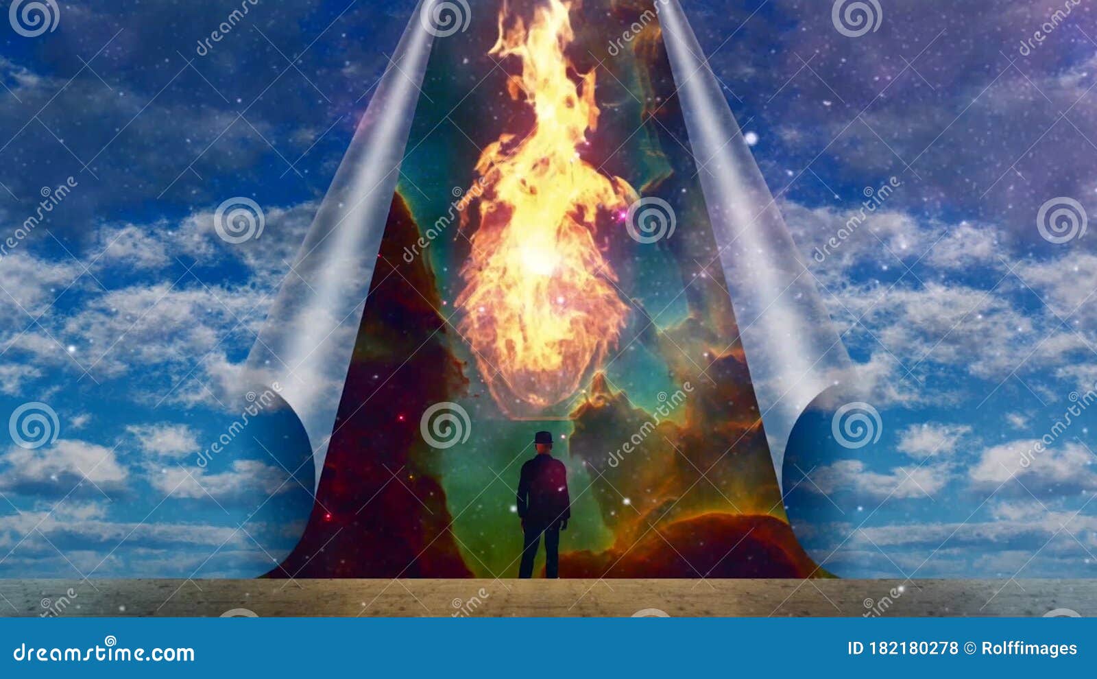 Fire in the open sky stock footage. Video of fantasy - 182180278