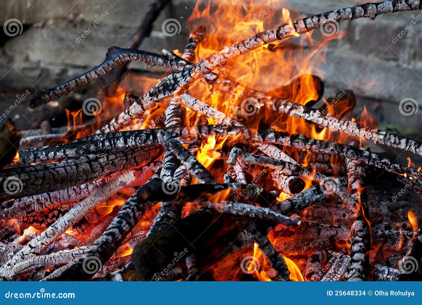 Fire outdoors stock photo. Image of fire, outdoor, close - 25648334