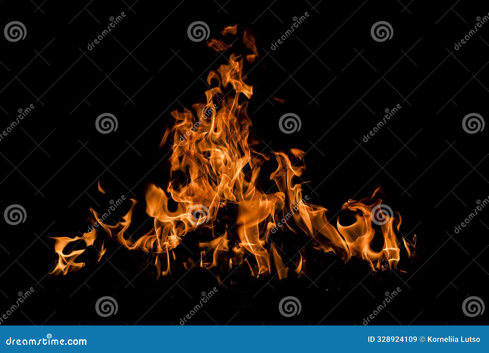 Fire Over Black Background. Fire Sparks Background. Abstract Dark ...