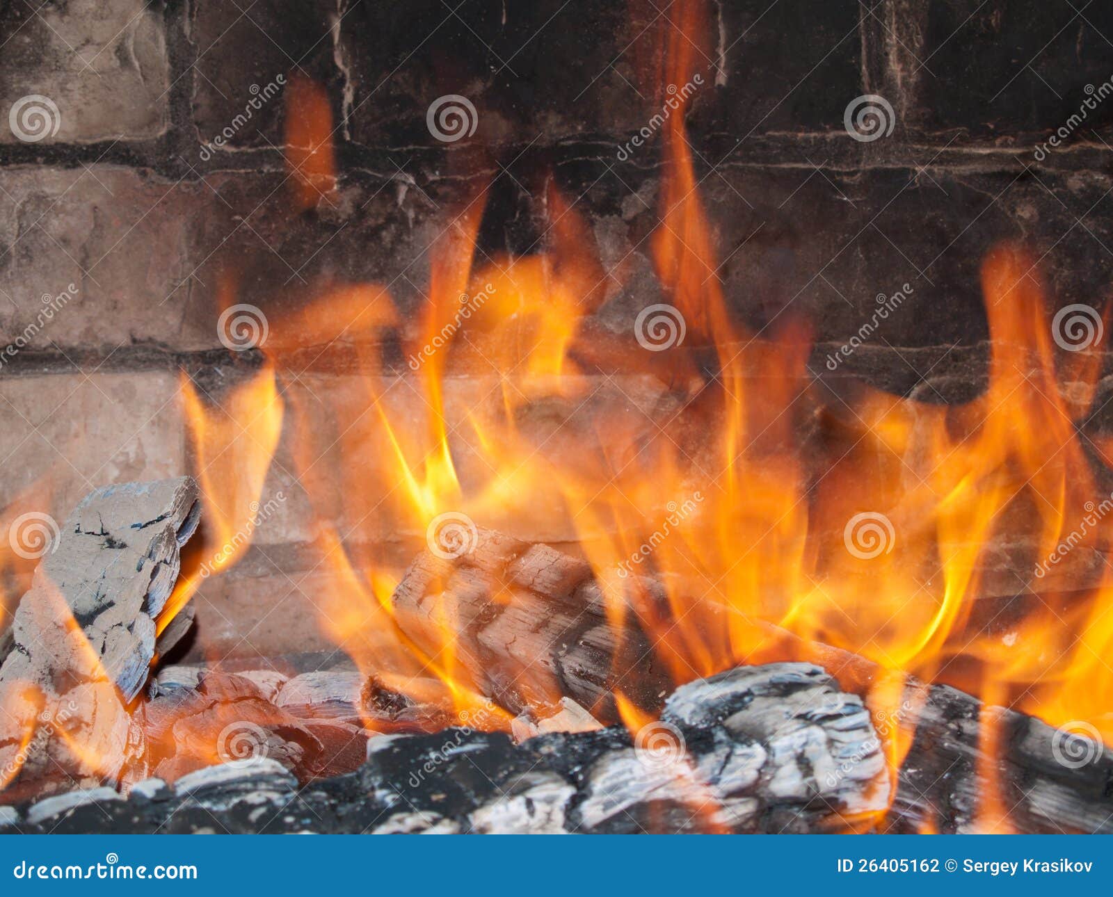 Fire over coals stock photo. Image of energy, burnt, charcoal - 26405162