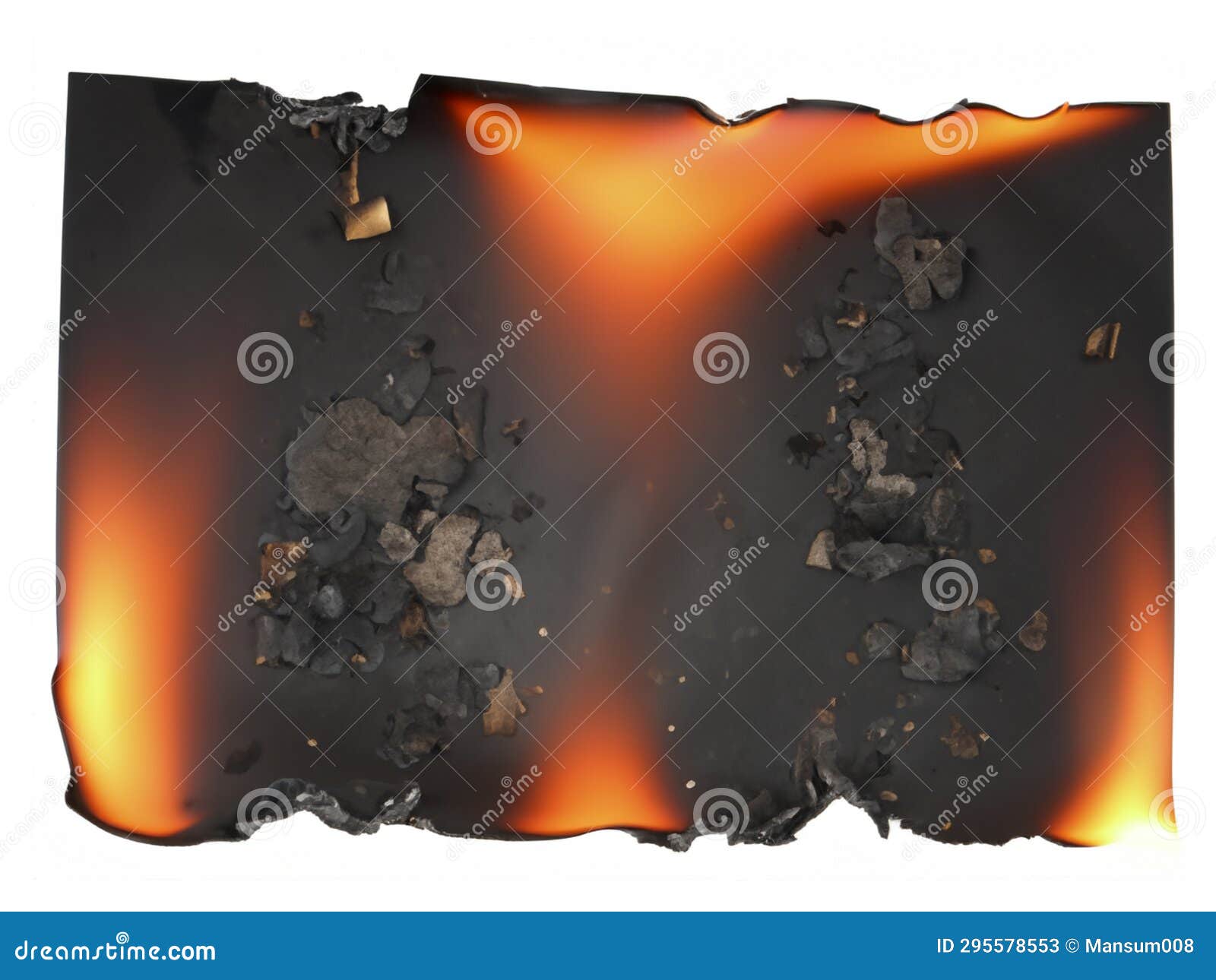 Fire Paper Isolated on White Background Stock Illustration ...