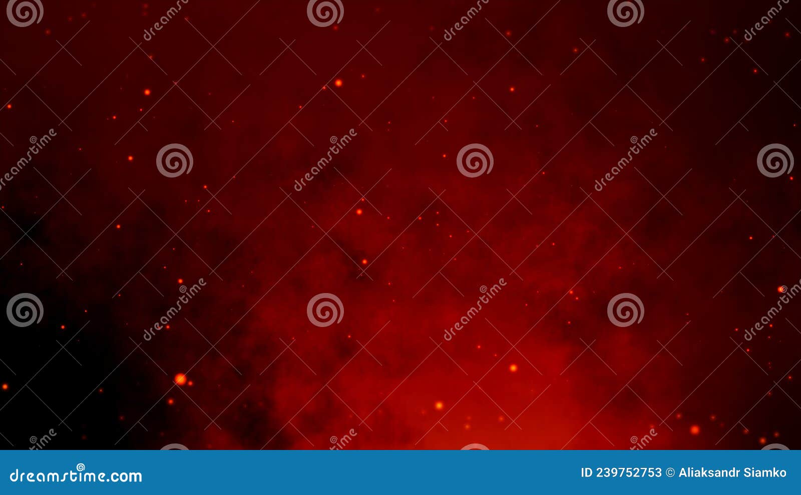 Fire Particles on a Black Background with Smoke Effect Stock Image ...