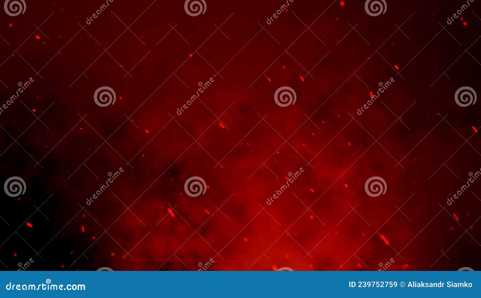 Fire Particles on a Black Background with Smoke Effect Stock Image ...