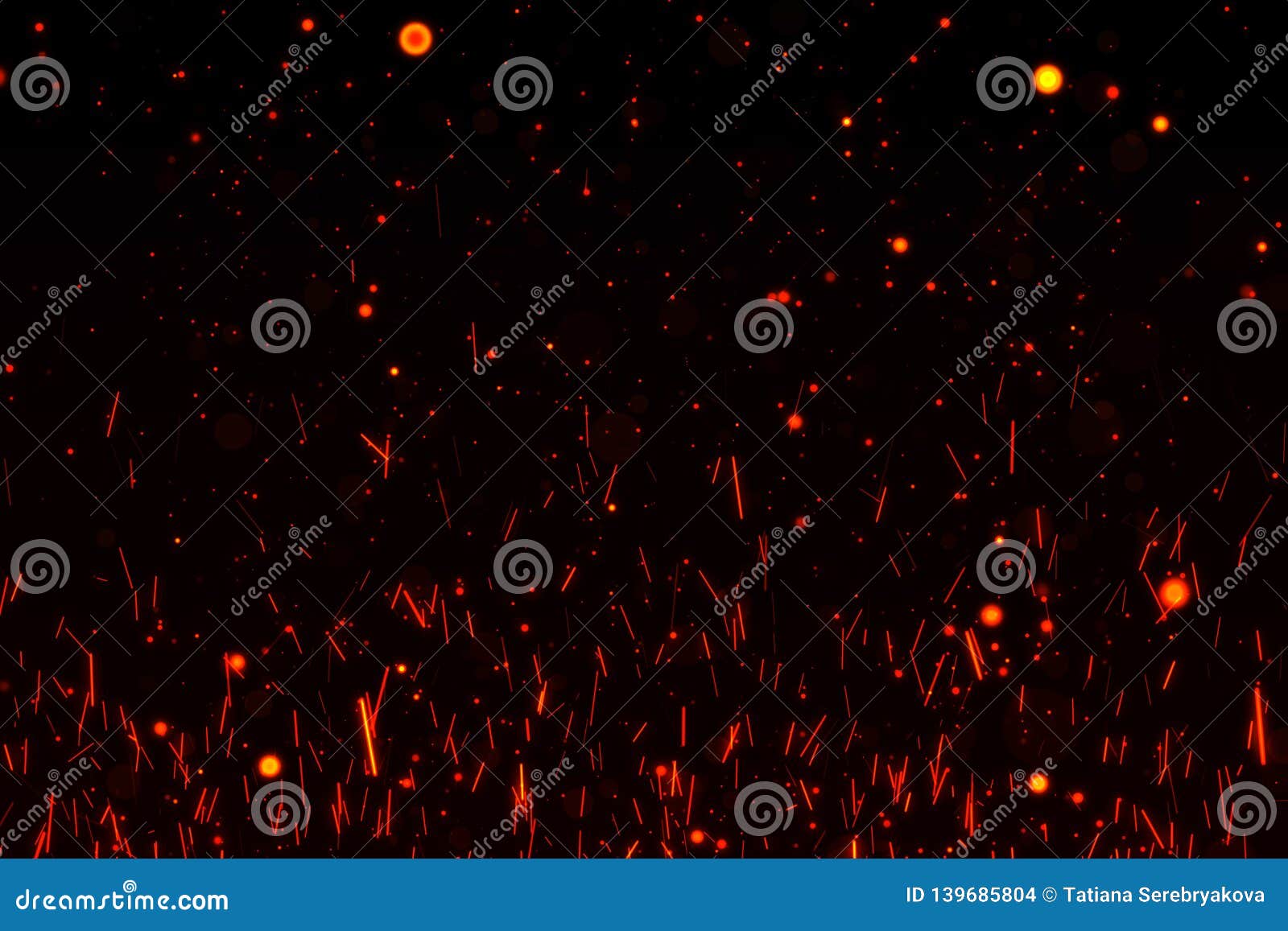 Fire Particles Isolated on Black Background Overlay. Put it Over Your ...
