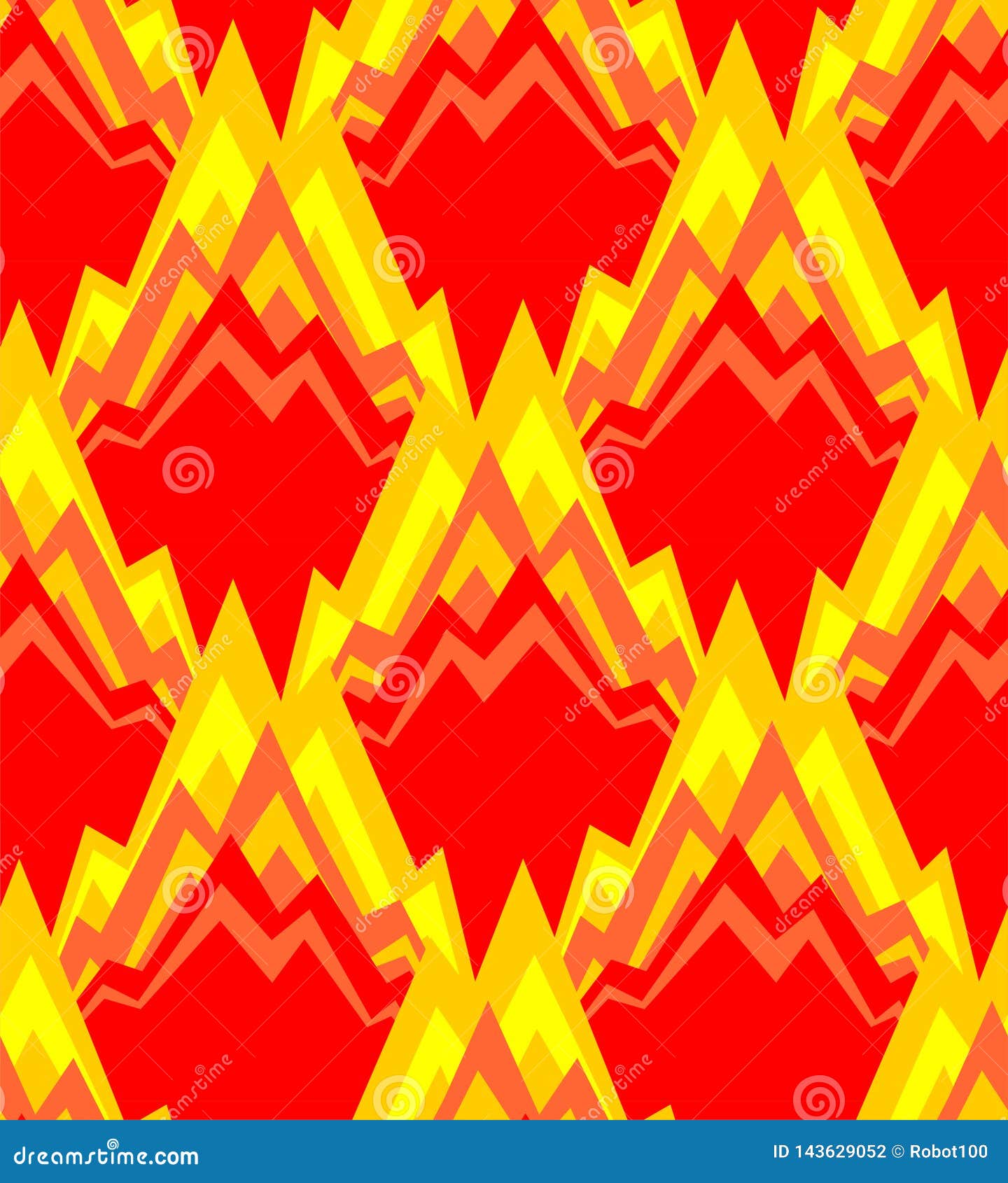 Fire Pattern Seamless. Flame Background Ornament Vector Stock Vector ...