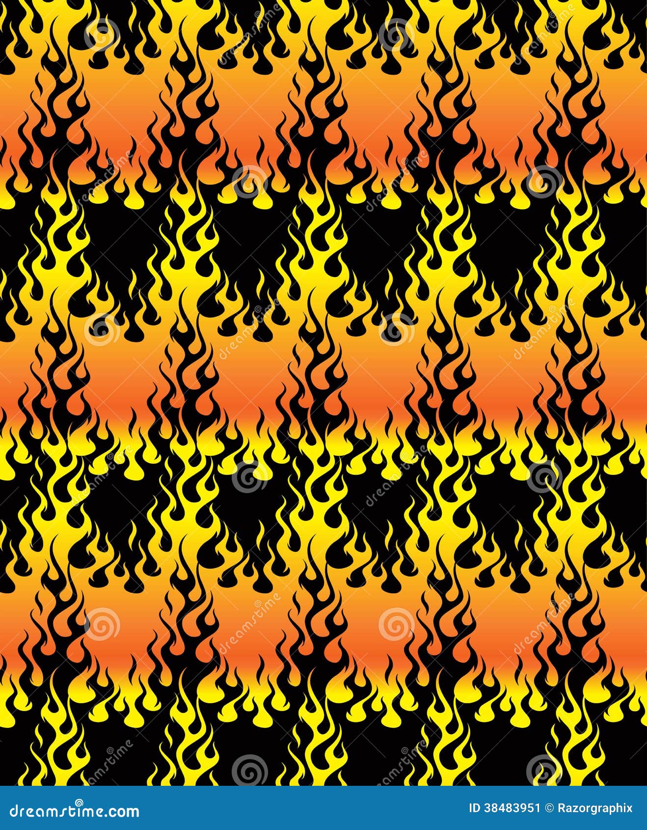 Fire pattern (seamless) stock vector. Illustration of gradient - 38483951