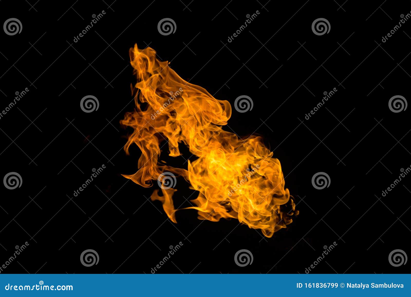 Fire Patterns. Flames on a Black Background. Fiery Patterns. Burning ...