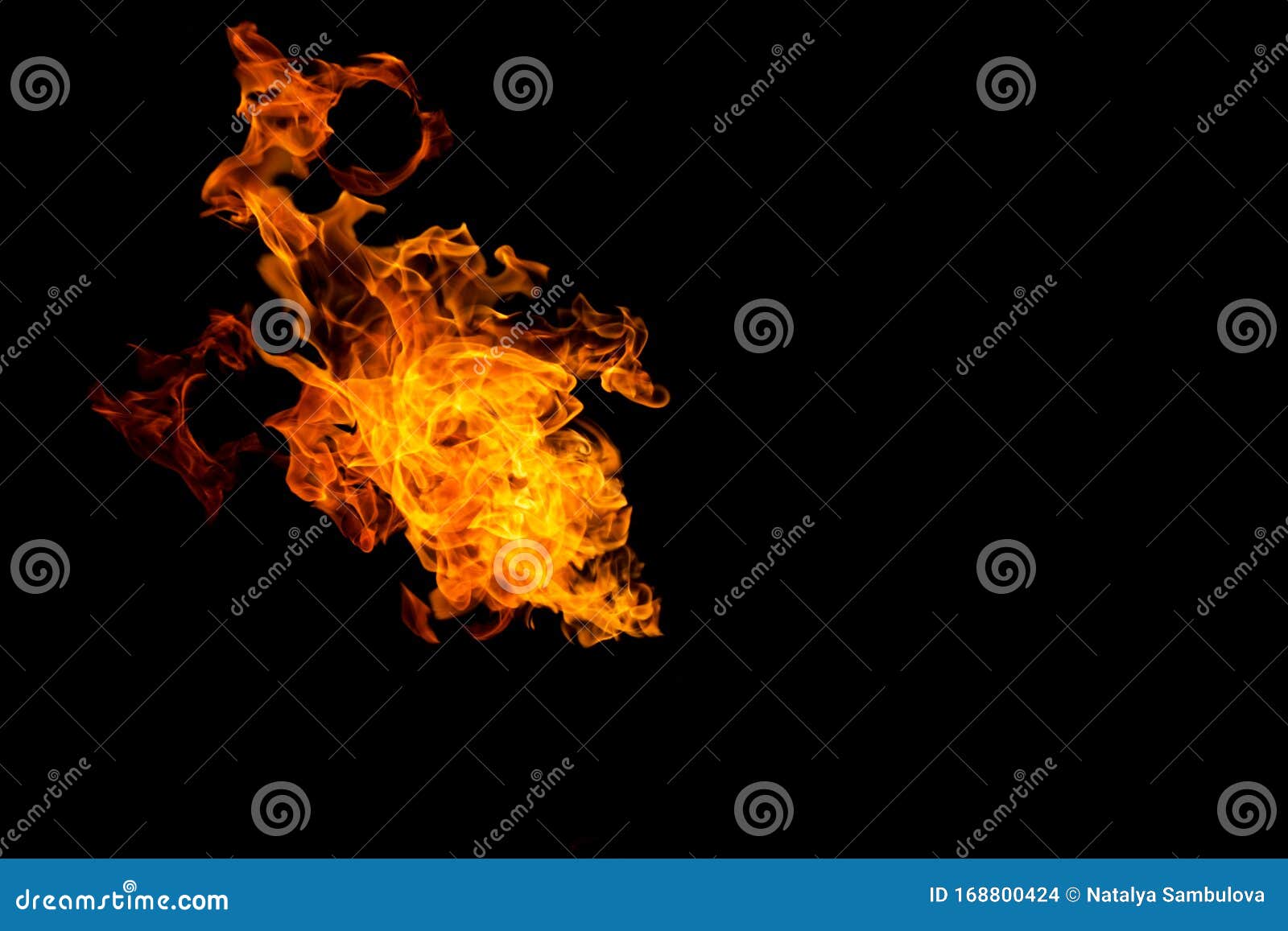Fire Patterns. Flames On A Black Background. Fiery Patterns. Burning ...