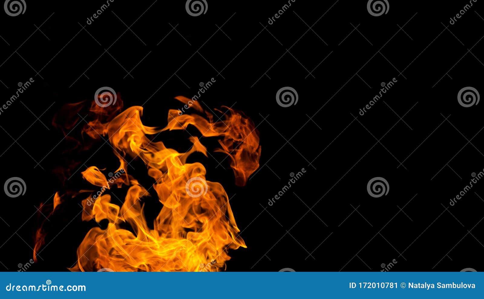 Fire Patterns. Flames On A Black Background. Fiery Patterns. Burning ...