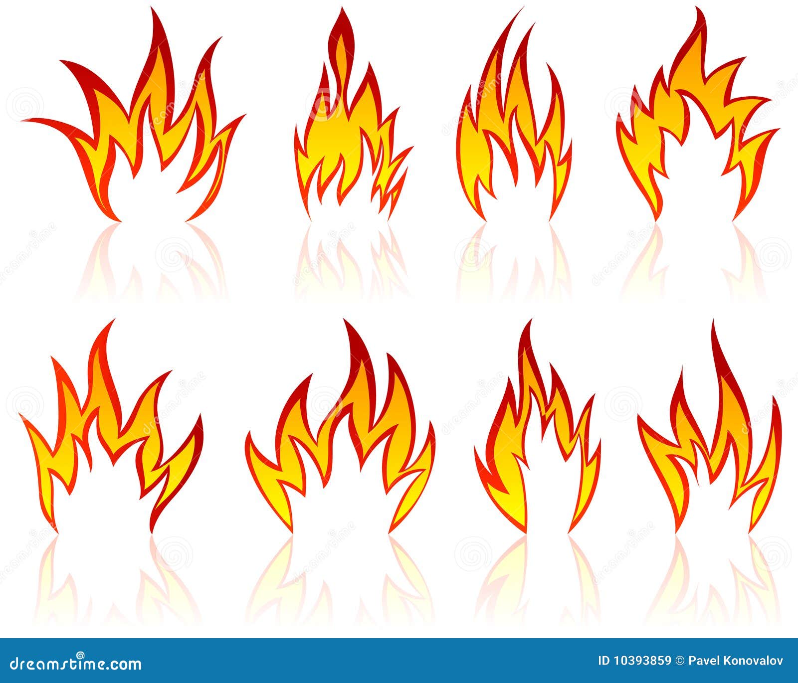 Fire patterns set stock vector. Illustration of background - 10393859