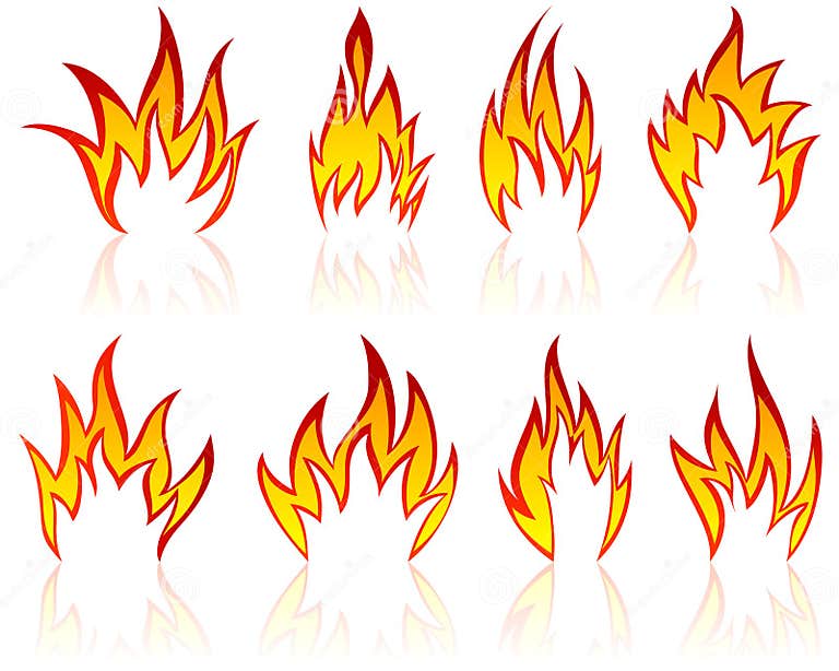 Fire patterns set stock vector. Illustration of background - 10393859