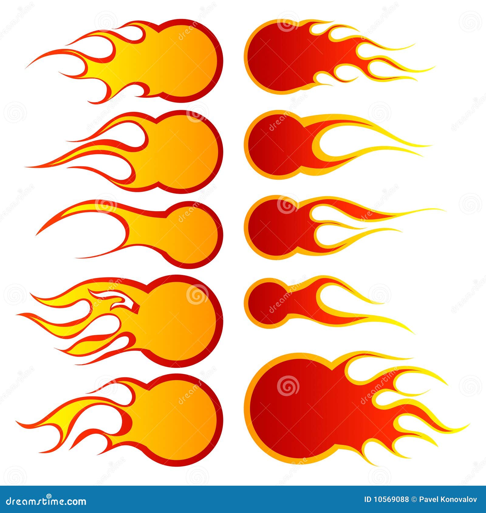 Fire patterns set stock vector. Illustration of decorations - 10569088