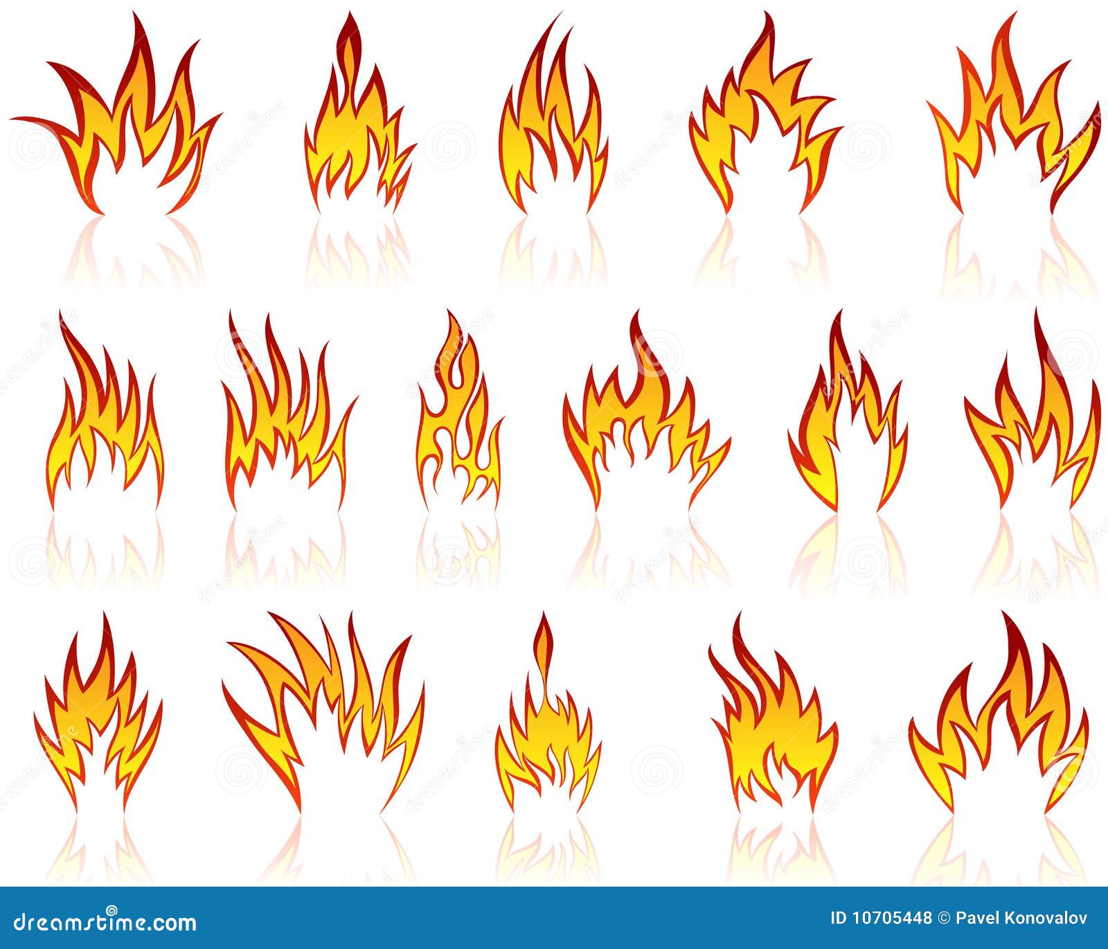 Fire patterns set stock vector. Illustration of explosives - 10705448