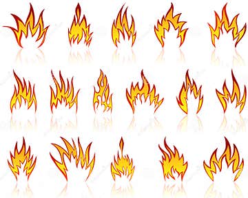 Fire patterns set stock vector. Illustration of explosives - 10705448
