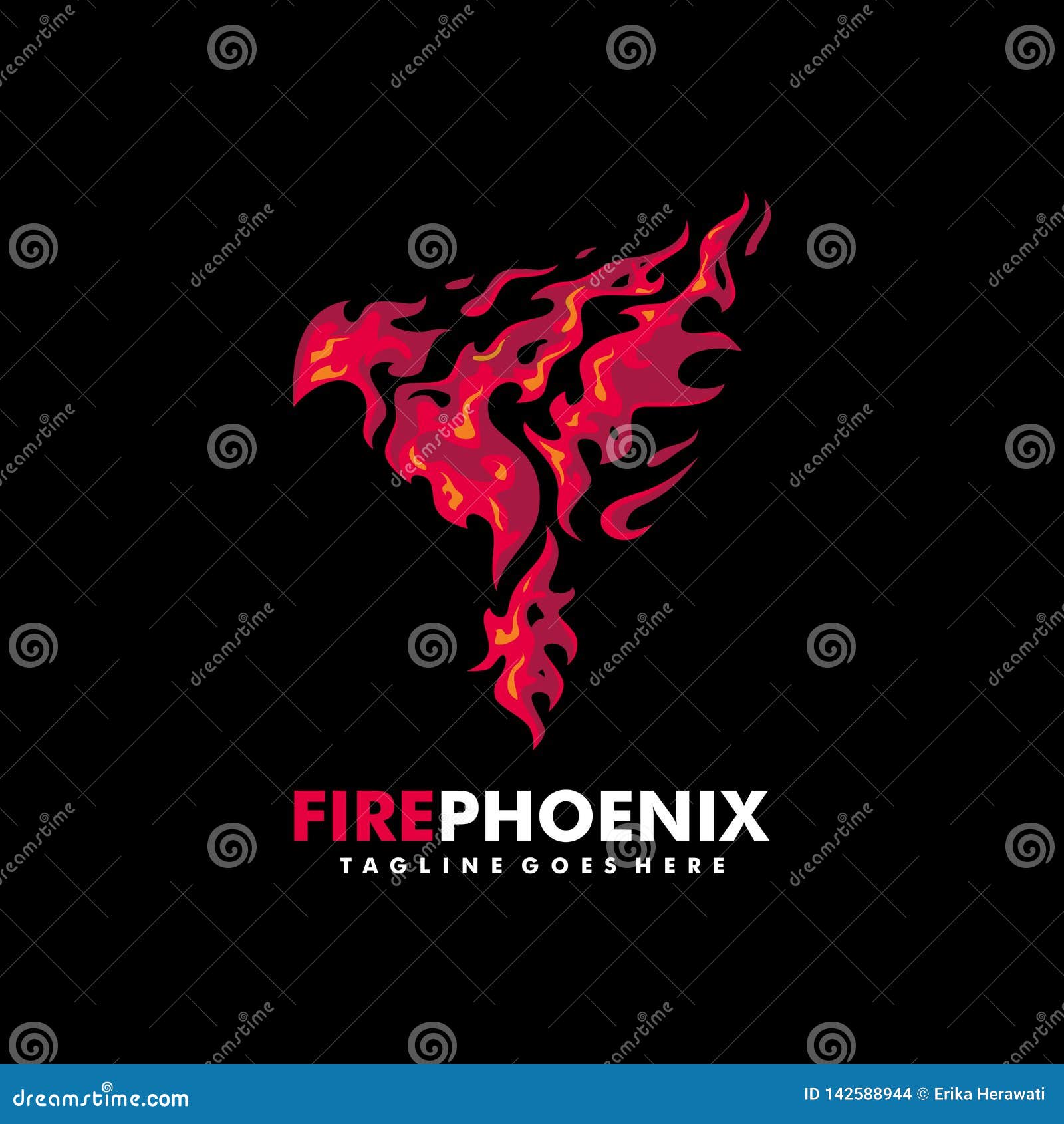 Phoenix Illustration Logo Vector. Silhouette Phoenix Logo Template ...