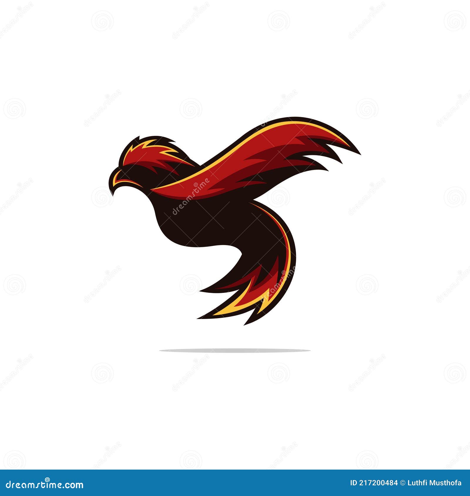 Fire phoenix logo design stock vector. Illustration of accounting ...