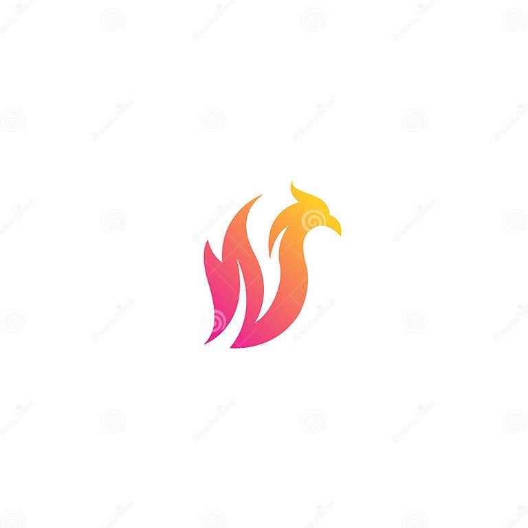 Fire Phoenix Logo. Eagle Logo Stock Illustration - Illustration of wing, design: 304757937