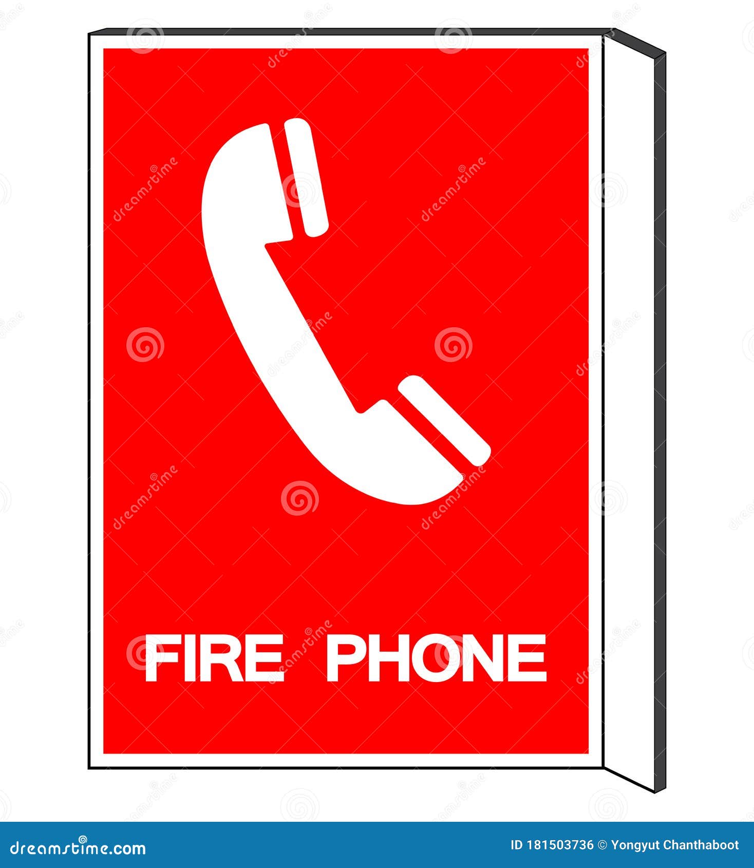 Fire Phone Symbol Sign, Vector Illustration, Isolate on White ...