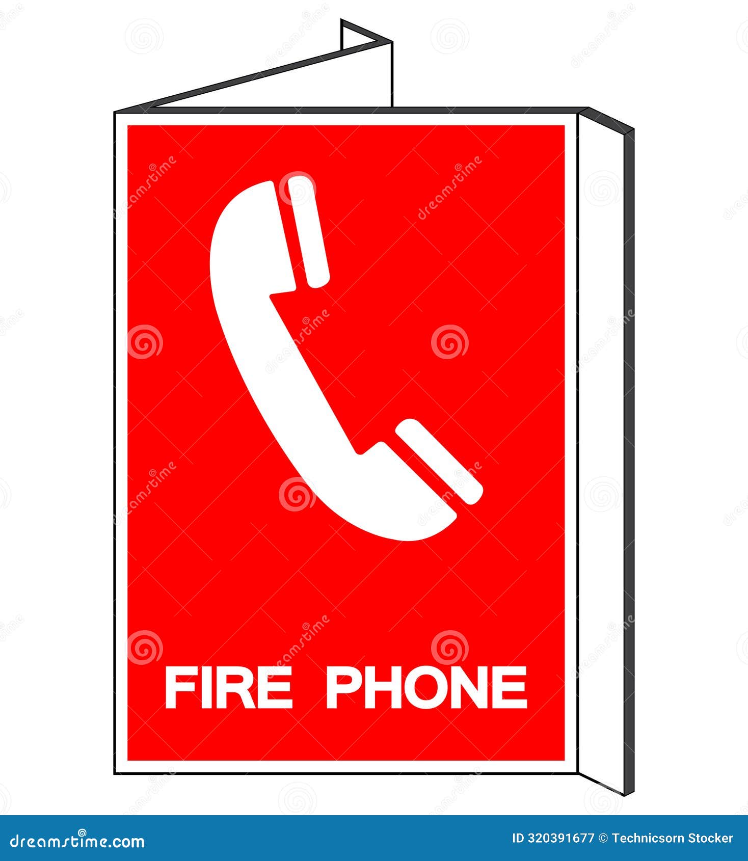 Fire Phone Symbol Sign, Vector Illustration, Isolate on White ...