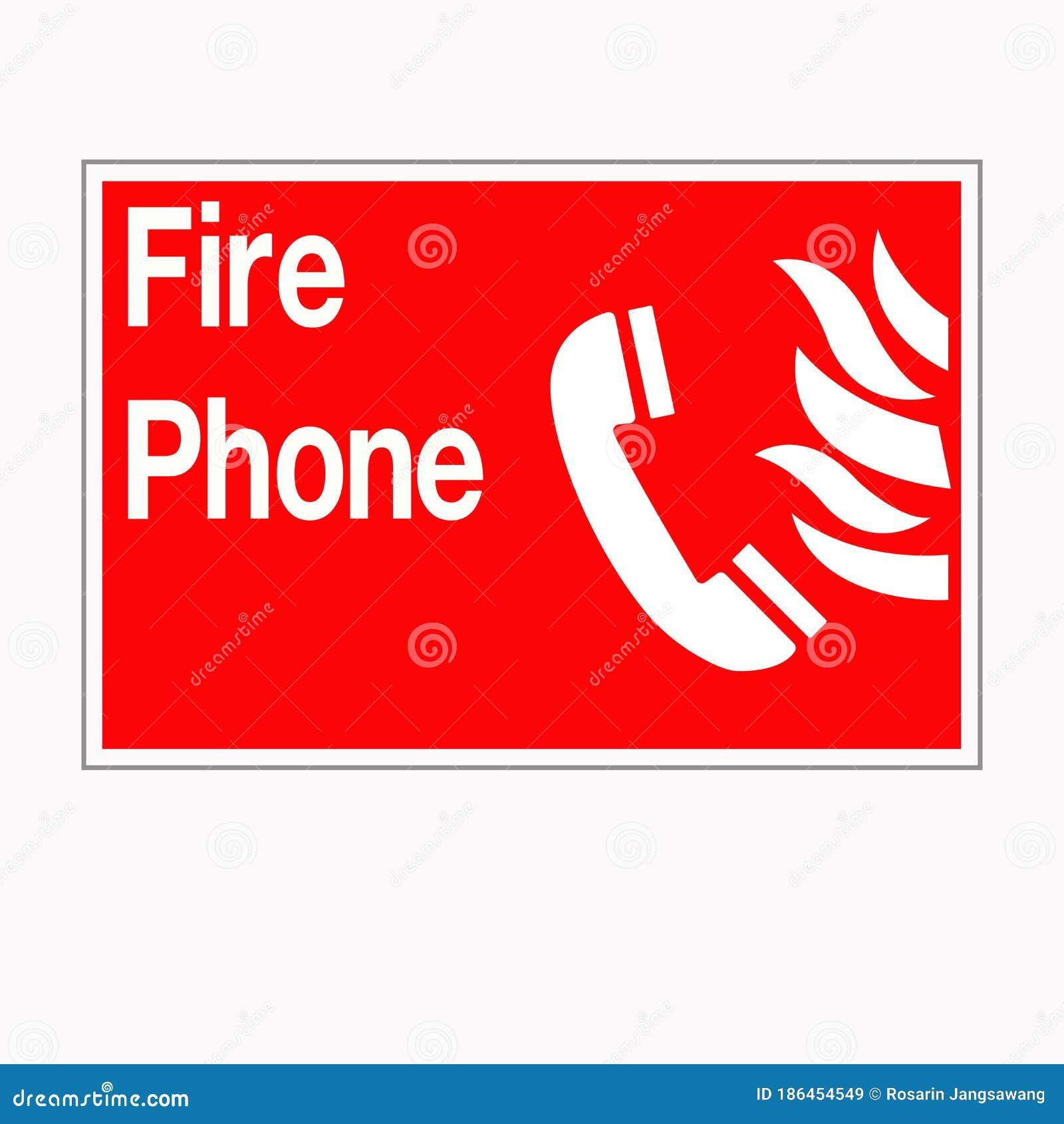 Fire Phone Symbol Sign, Vector Illustration, Isolated on White ...
