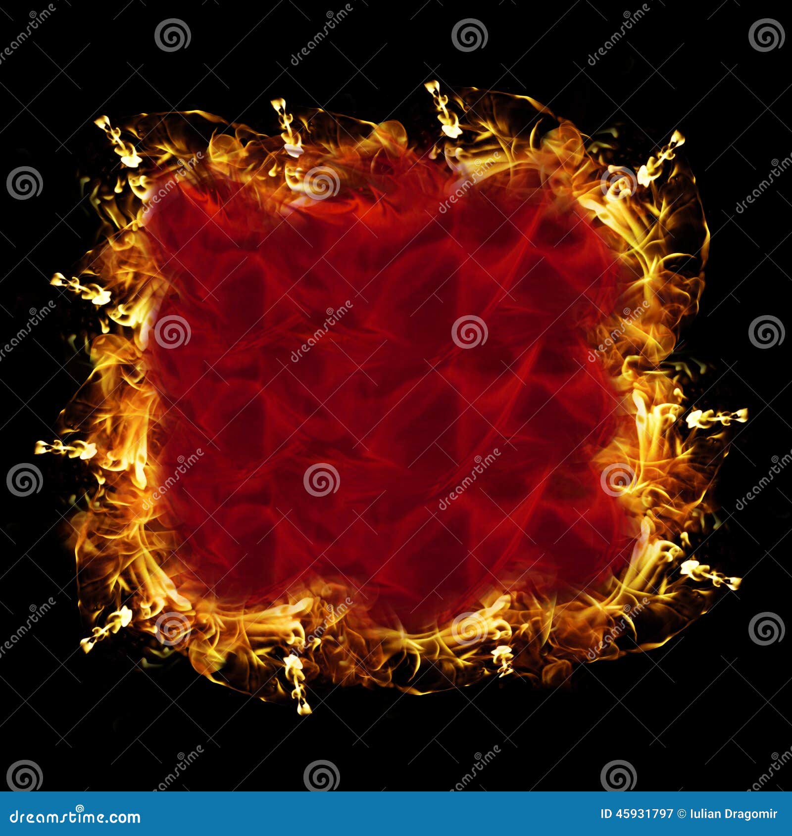 Fire Photo Frame stock illustration. Illustration of painting - 45931797