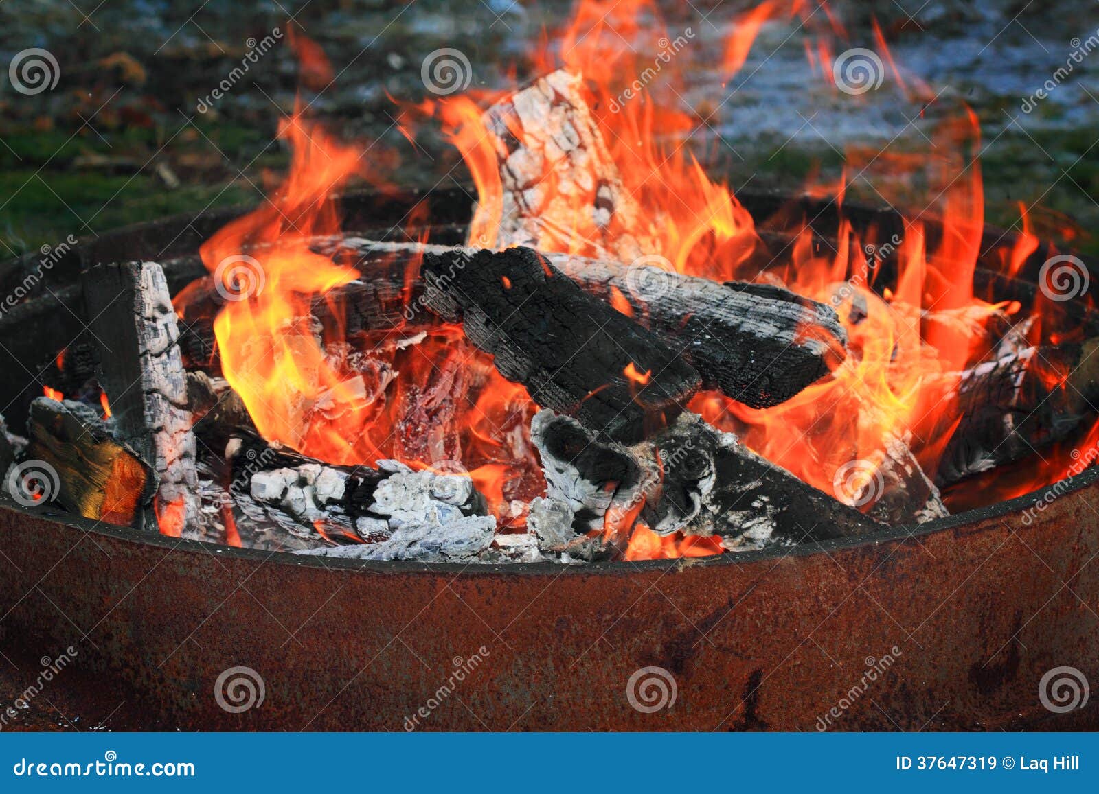 Fire Pit stock image. Image of contained, bonfire, ember - 37647319
