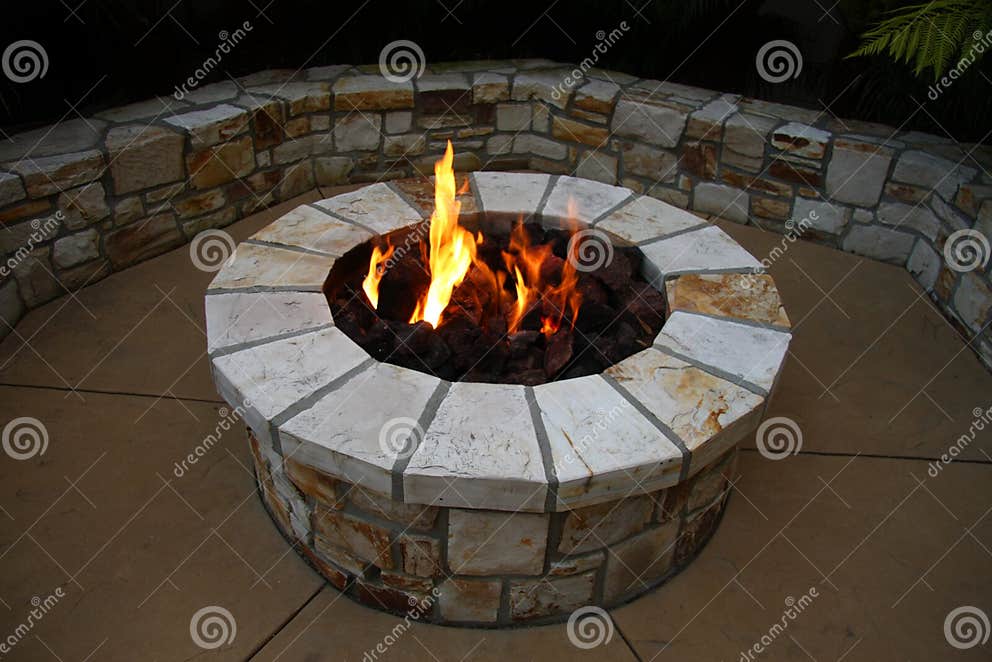 Fire pit stock photo. Image of garden, entertainment, round - 9036792