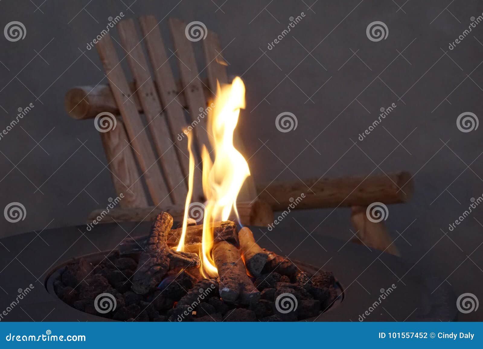 Fire pit stock photo. Image of neat, patio, flames, fire - 101557452