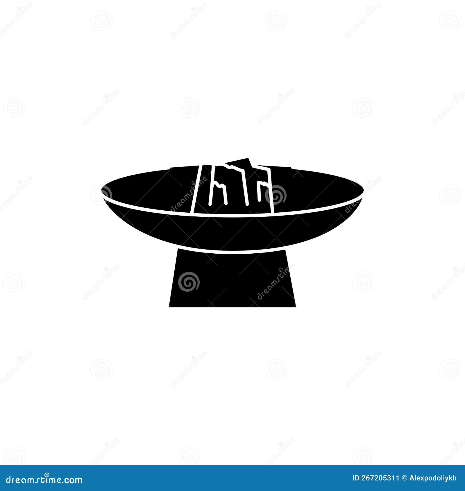 Fire Pit Table Color Line Icon. Pictogram for Web Page Stock Vector ...