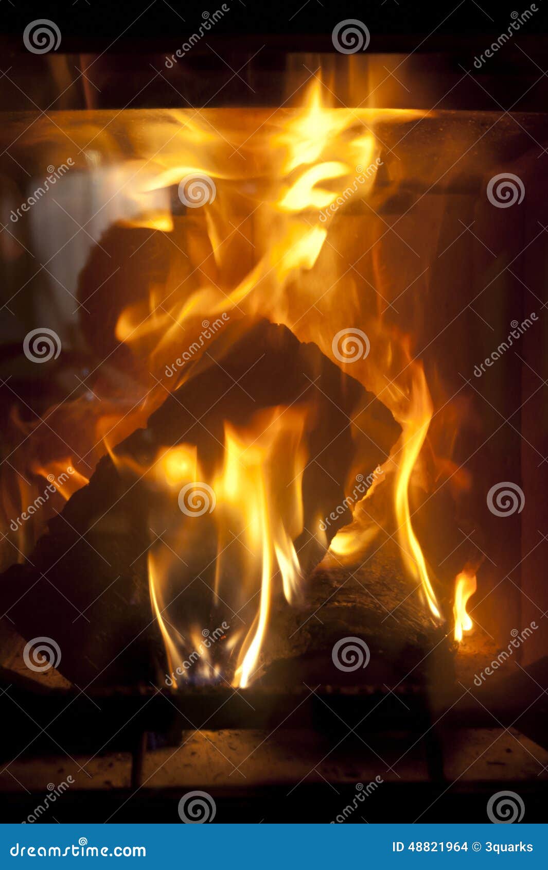 Fire Place stock photo. Image of heat, open, flames, pleasantness ...