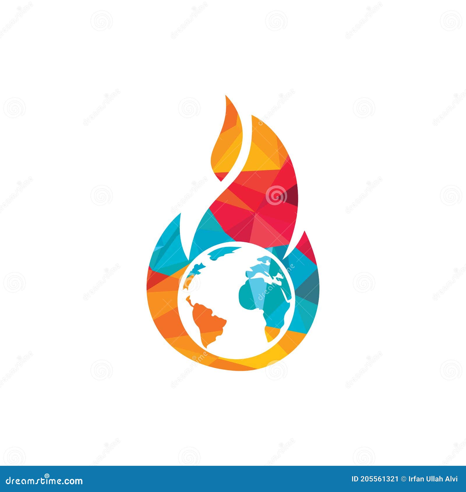 Fire Planet Vector Logo Design Template. Stock Vector - Illustration of ...