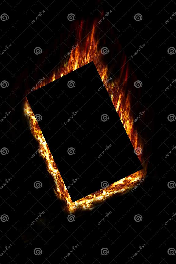 Fire plate stock illustration. Illustration of flaming - 10191175