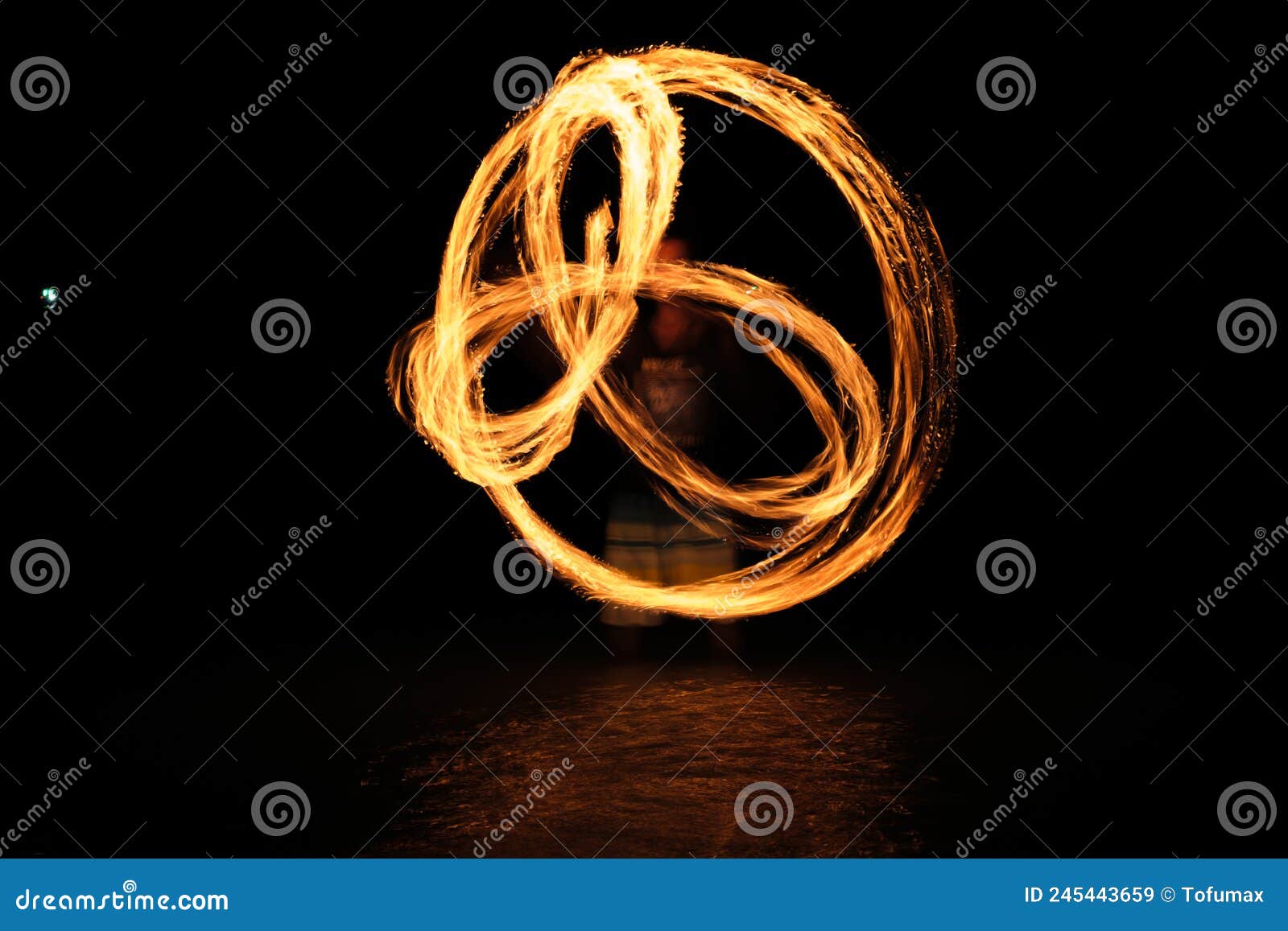 Fire poi show editorial stock image. Image of flame - 245443659
